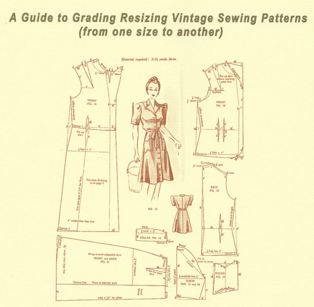 BOOKLET – A Guide to Grading Resizing Vintage Sewing Patterns – The ...